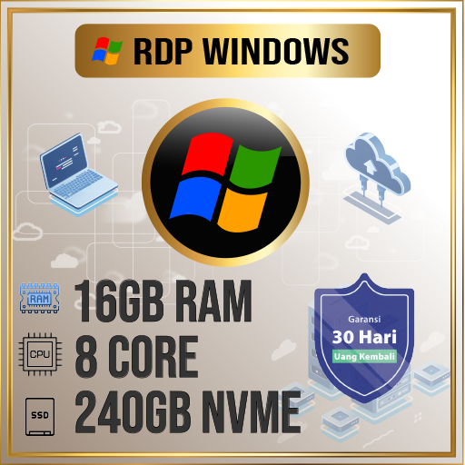 Jual RDP WINDOWS RAM 16GB 8CPU CORE FULL ADMINISTRATOR, FULL GARANSI 30 ...