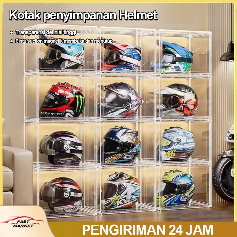 Jual [Fast Market]Ukuran Ekstra Besar Kotak Penyimpanan Helm Transparan ...