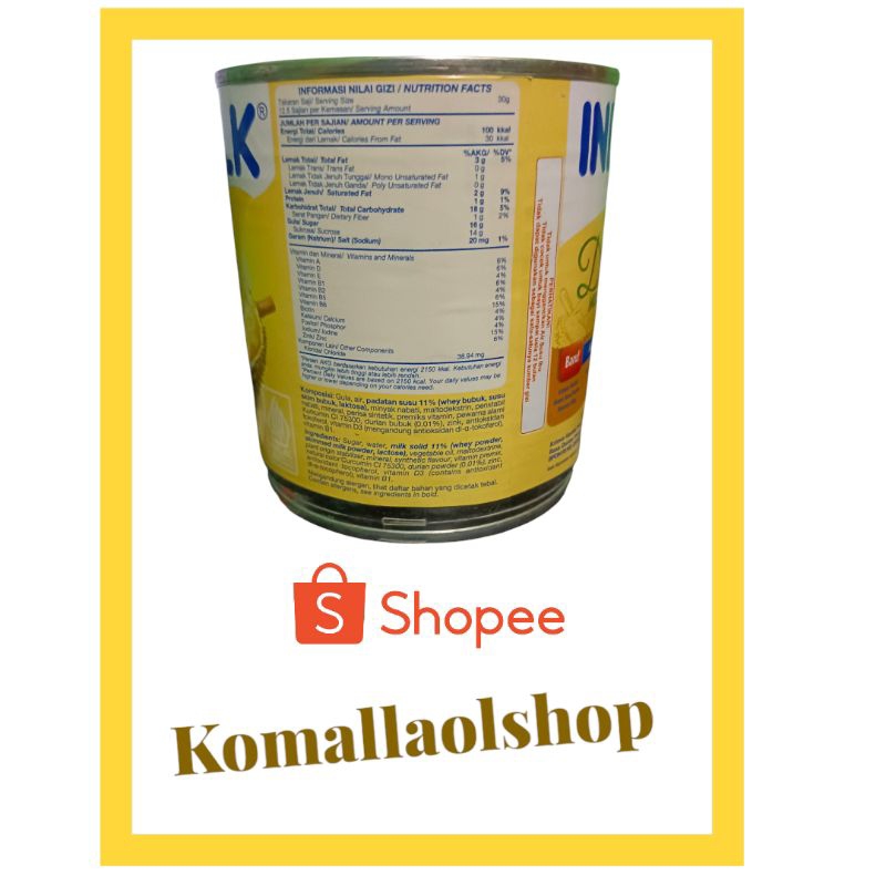 Jual INDOMILK DURIAN MUSANG KING KENTAL & GURIH 370g | Shopee Indonesia