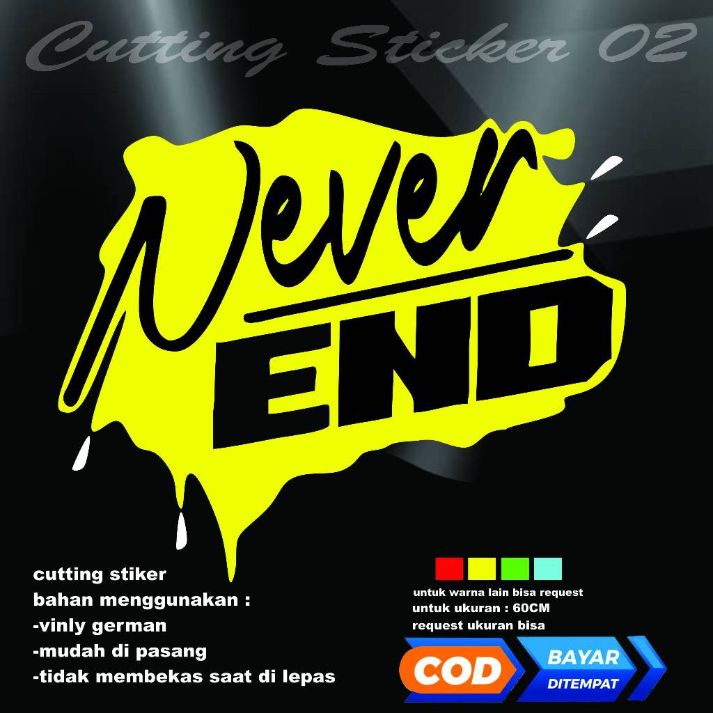 Jual cutting stiker pintu bak truk pik,up dll/never end | Shopee Indonesia