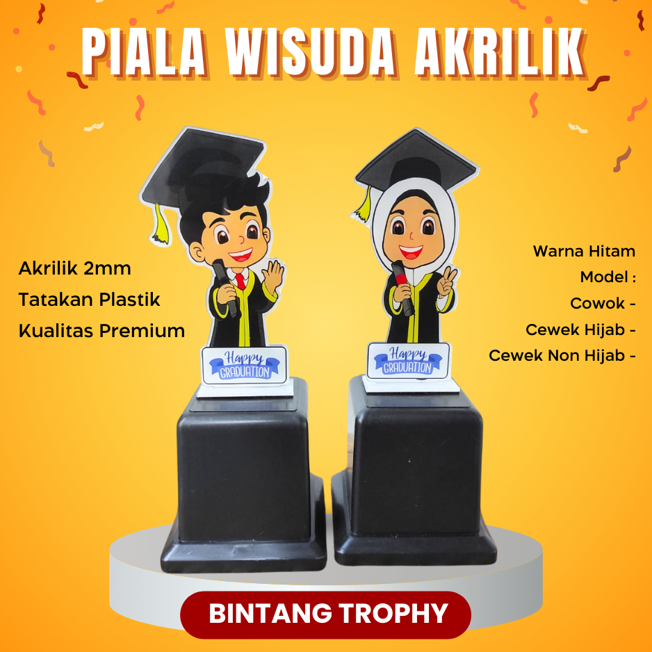 Jual Piala Wisuda Akrilik Anak KB PAUD TK SD SMP SMA - Piala Kelulusan ...