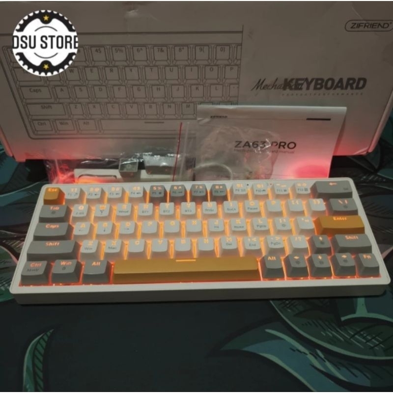 Jual Keyboard Zifriend Za63 Pro - Yellow Switch | Shopee Indonesia