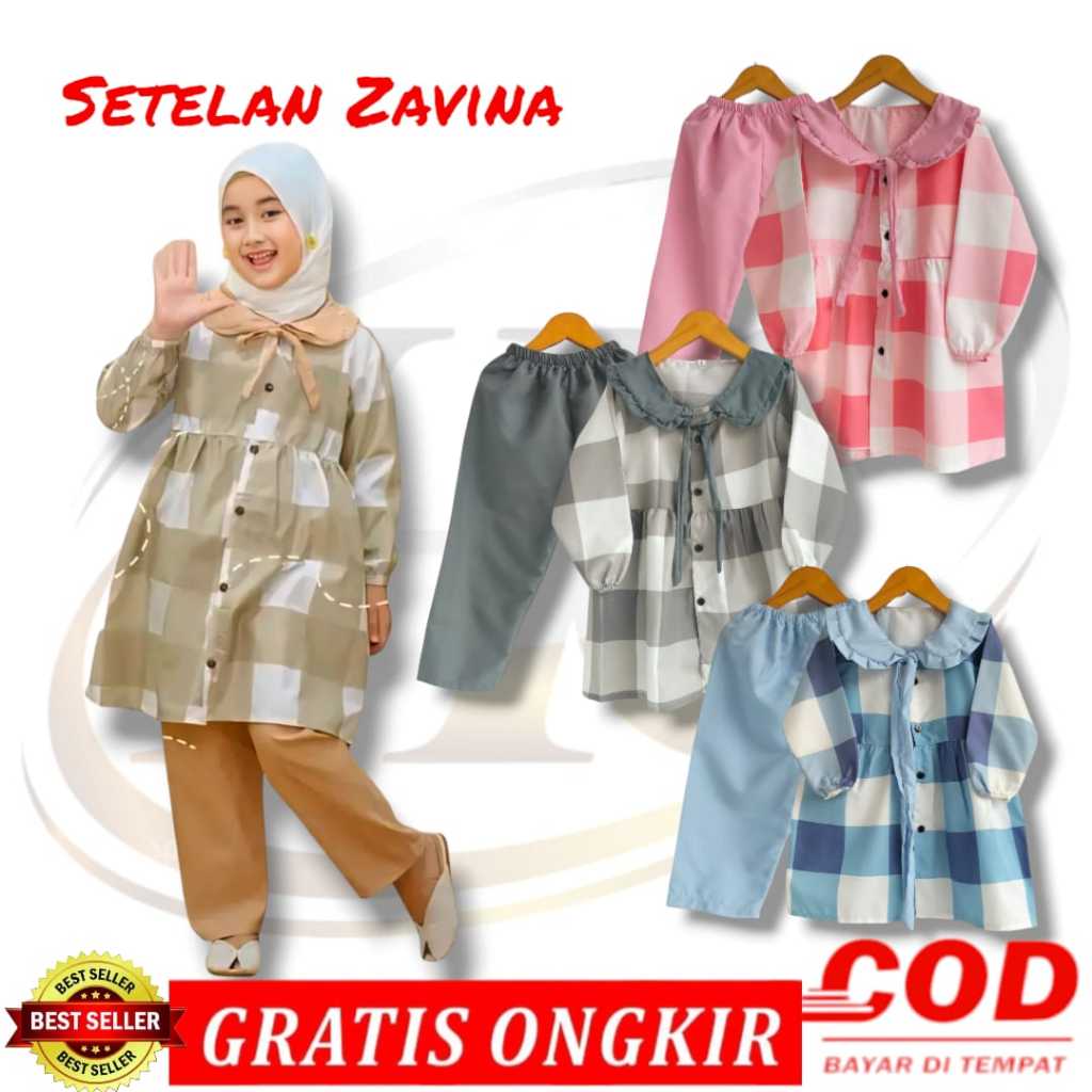 Jual Baju Terbaru Set Zavina Cantik || Setelan Anak Perempuan Kekinian ...