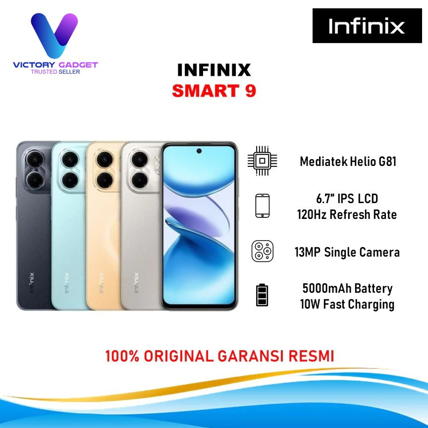 Jual INFINIX Smart 9 Smart 9 HD 4GB 64GB 4GB 128GB Garansi Resmi ...