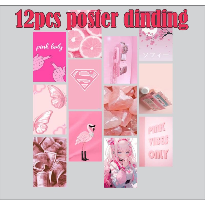 Jual POSTER dinding aesthetic pink | Shopee Indonesia