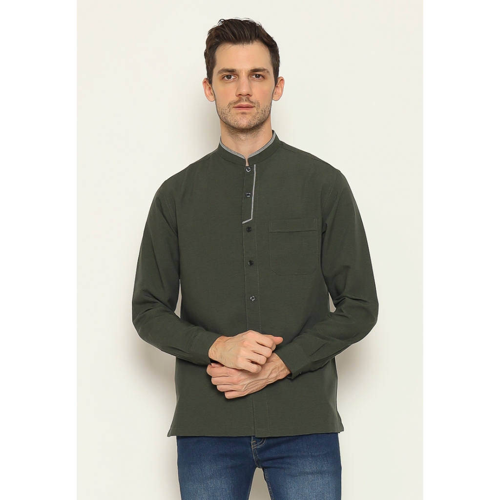 Jual Waskito Atasan Muslim Baju Koko KM 022088 - Green (hijau) | Shopee ...