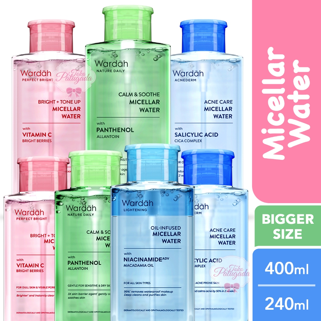 Jual Wardah Micellar Water Botol Pump - Wardah Micellar Water ukuran ...