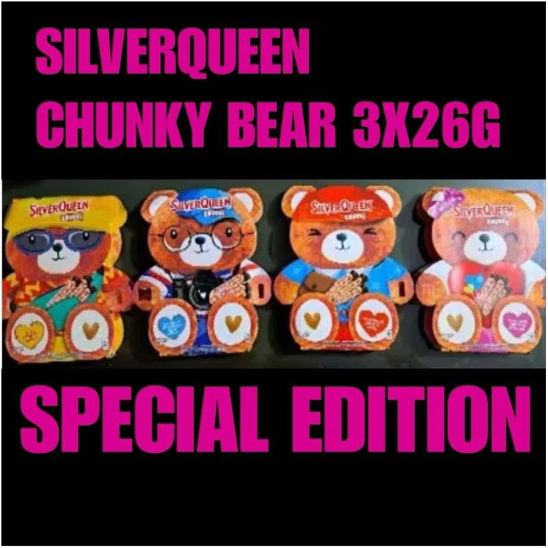 Jual SILVER QUEEN Bear bentuk beruang Edisi Valentine 2025 | Shopee ...
