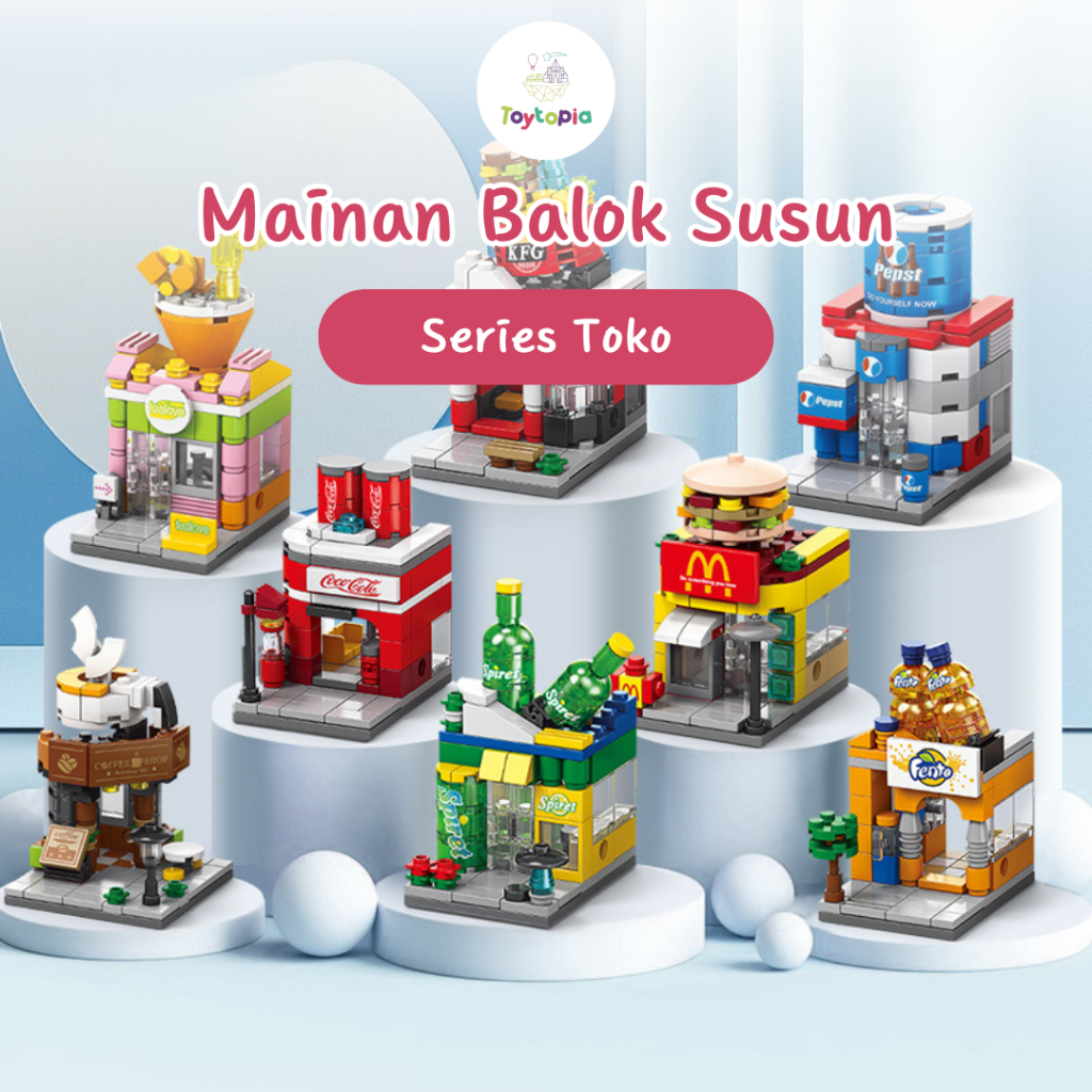 Jual Mainan Blok Seri Toko Burger Model Mainan Edukasi Mainan Bricks ...