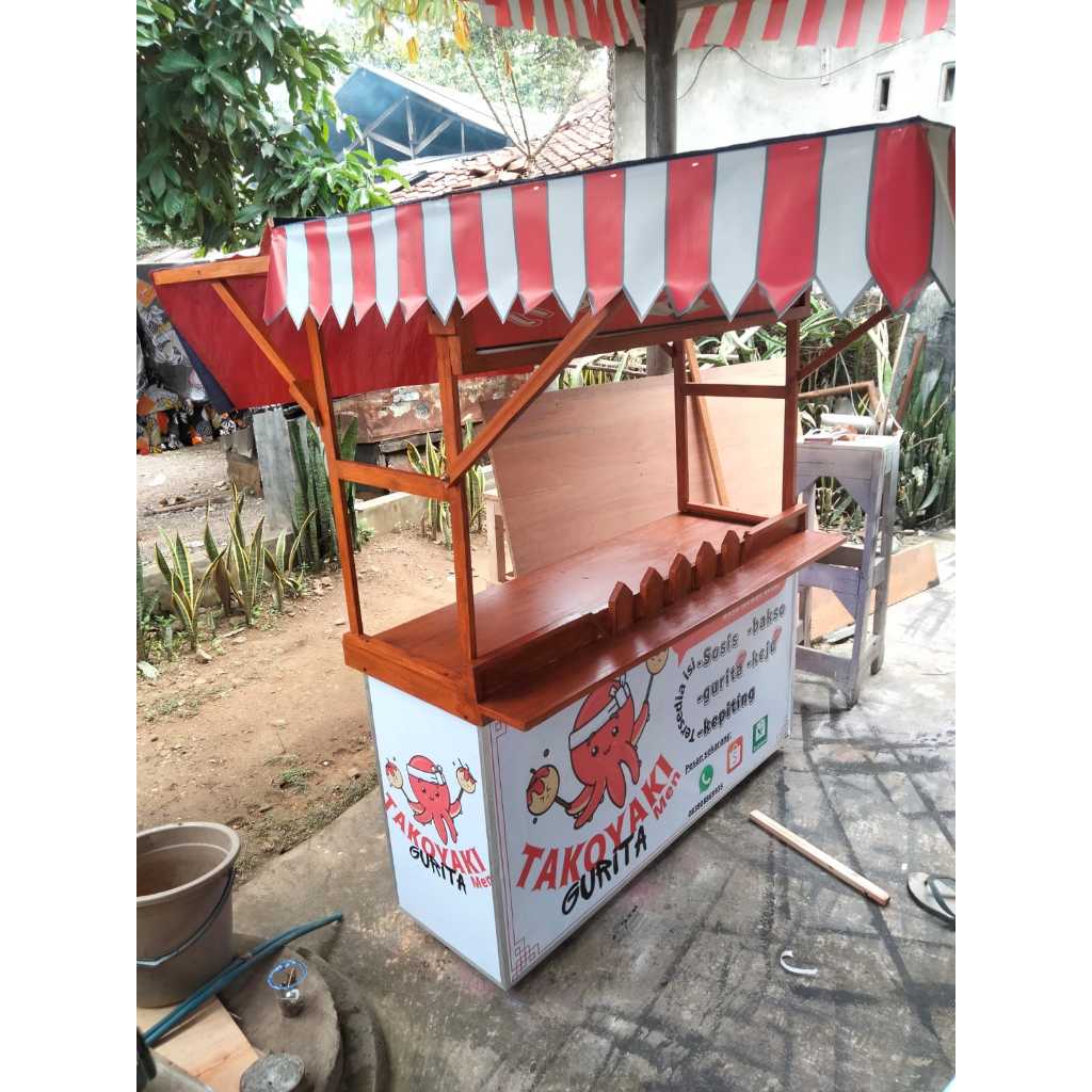 Jual BOOTH KAYU SEMI PERMANEN PLUS ATAP | Shopee Indonesia