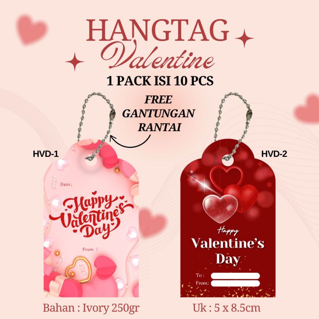 Jual Hang Tag Valentine Hangtag Valentine's Day Hang Tag Hampers ...