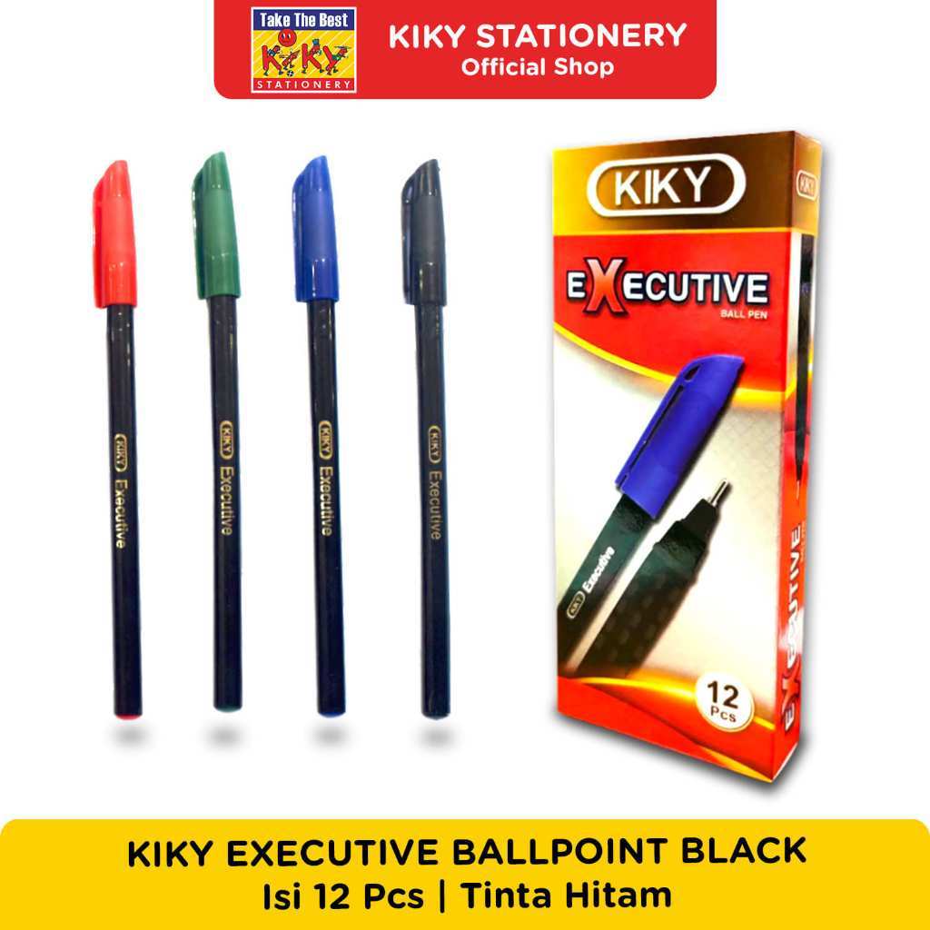 Jual PULPEN PEN BALLPOINT BALLPEN KIKY EXECUTIVE TINTA HITAM 0.7MM PER ...