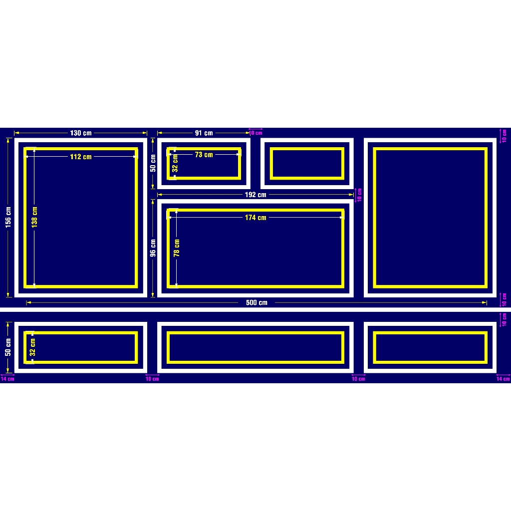 Jual Wall Molding Double Lis Ukuran Dinding 2,5 Meter x 5 Meter ...