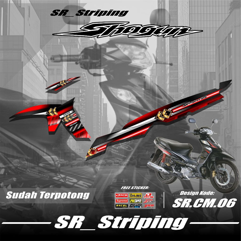 Jual Stiker Striping Shogun SP 125 Robot Sticker Variasi Suzuki Shogun ...