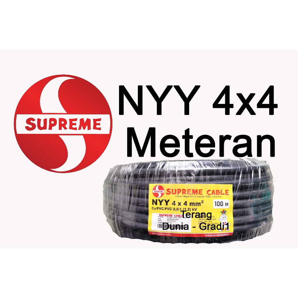 Jual Kabel NYY 4x4 Supreme Kabel Hitam Tunggal 4x4 Supreme Kabel ...