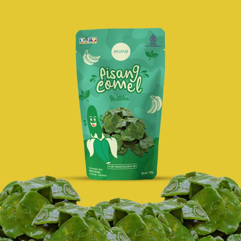 Jual Pisang Comel varian rasa Matcha / keripik pisang lumer | Shopee ...