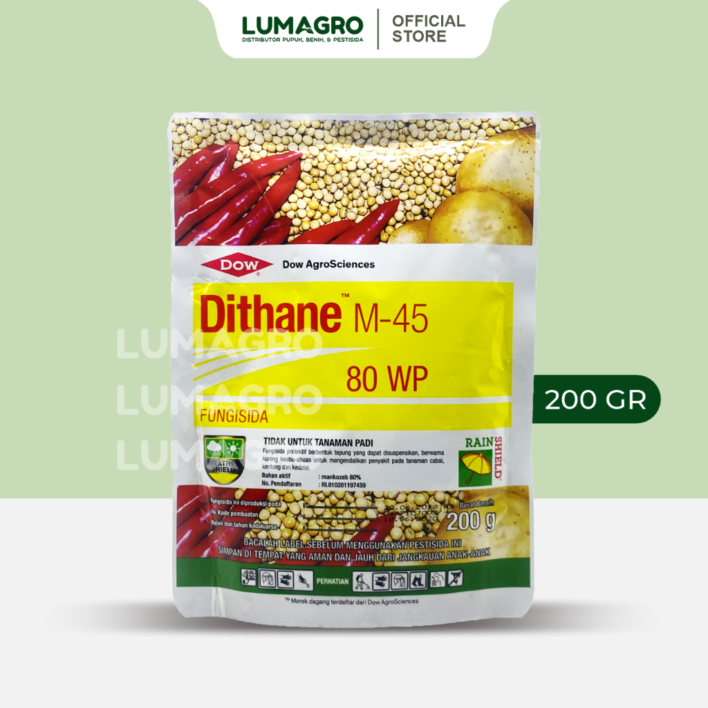 Jual Fungisida Dithane M45 200gr Mankozeb Pencegah Busuk Buah Pada ...