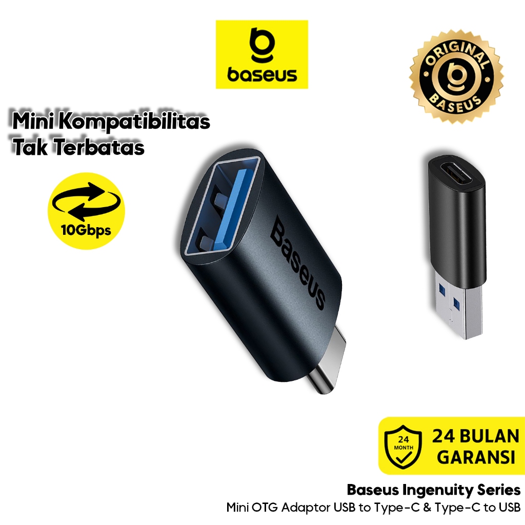 Jual Baseus Kabel OTG Ingenuity Series Mini Adaptor USB 3.1 to Type-C ...
