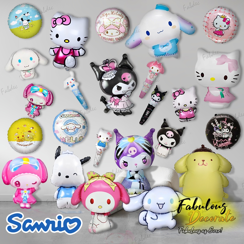 Jual Balon Foil Sanrio / Balon Kuromi / Balon Cinnamoroll / Balon Hello ...