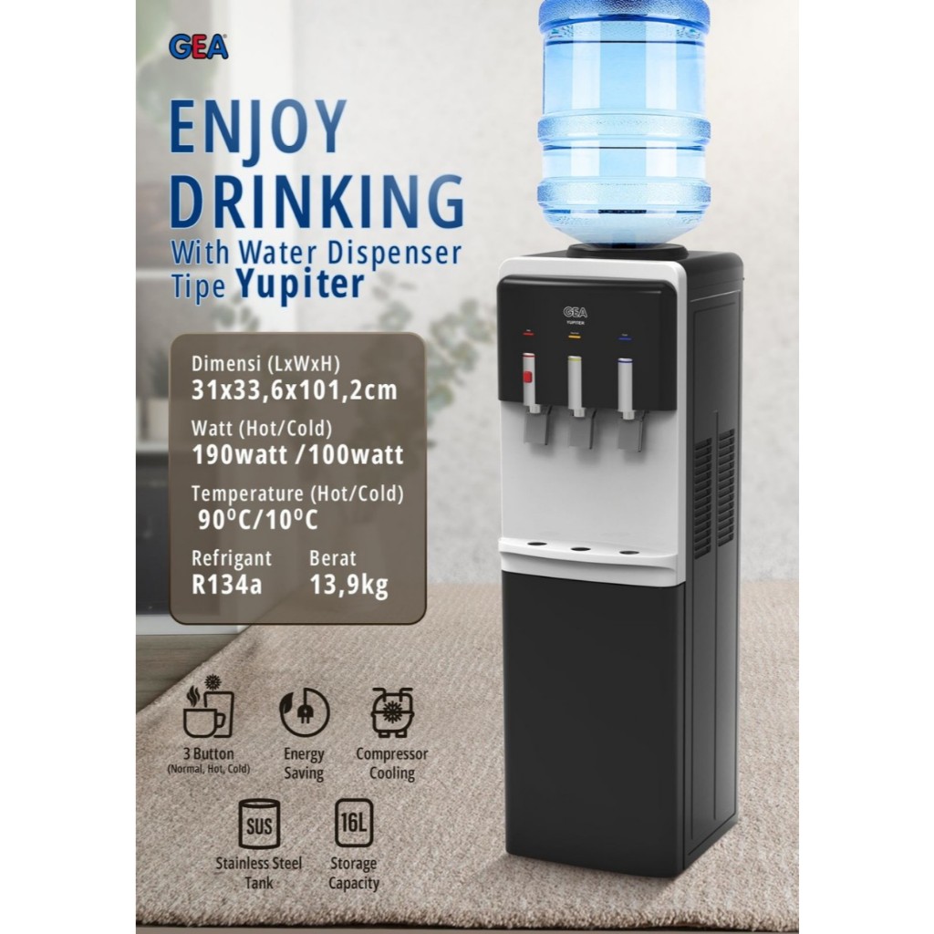 Jual DISPENSER GEA YUPITER GALON ATAS | Shopee Indonesia
