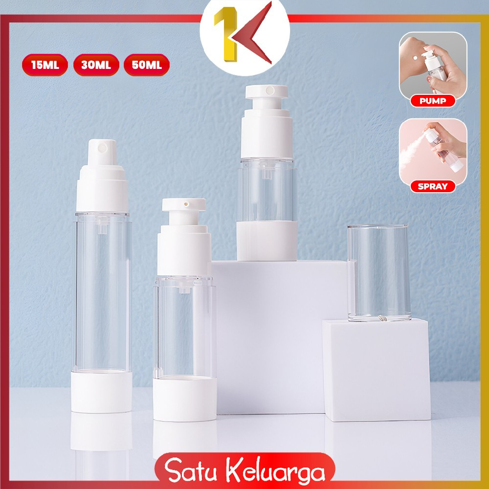 Jual SK-C1123 Botol Airless Pump Lotion Transparant 15ml 30ml 50ml ...