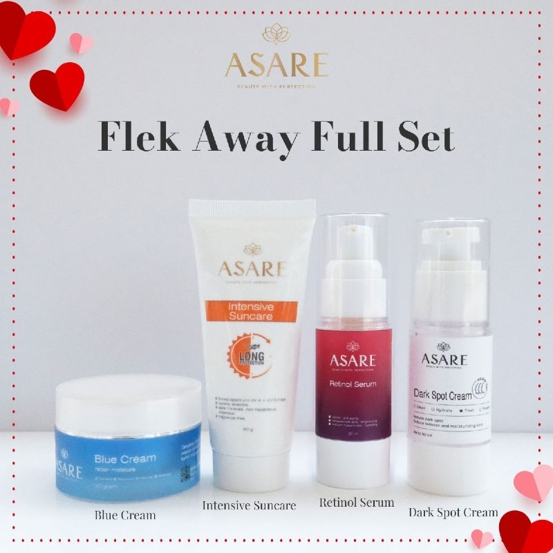 Jual Flek Away Full Set ( Asare Retinol Serum, Asare Blue Cream 30 gr ...