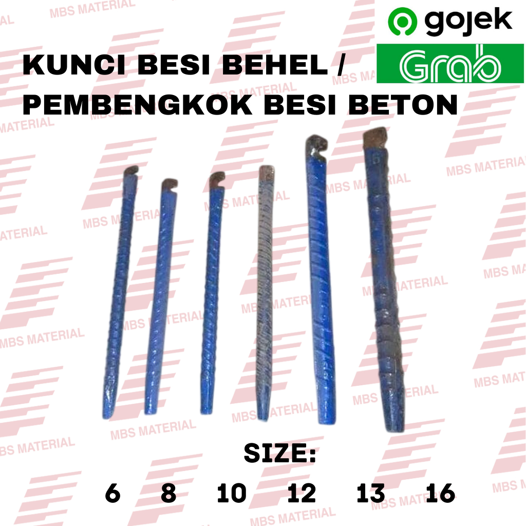 Jual Kunci Besi Beton / Kunci Behel Tebal Anti Patah Bengkok 6, 8, 10 ...