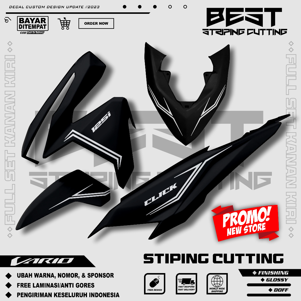 Jual STRIPING CUTTING VARIO LED OLD 125 - 150 GEN 1 STIKER CUTTING VARIO SIMPLE Kode 33c ...