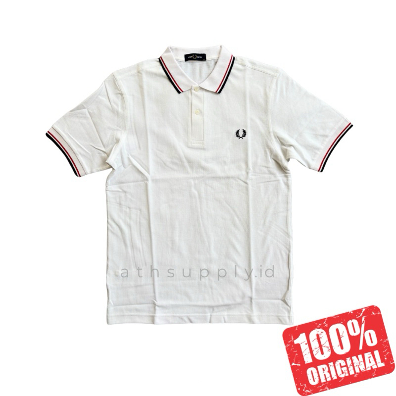 Jual Fred Perry Red Black White Polo 100% Original | Shopee Indonesia