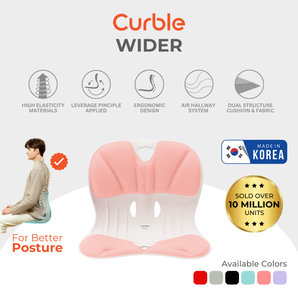 Jual Curble Posture Chair Wider - Peach | Shopee Indonesia