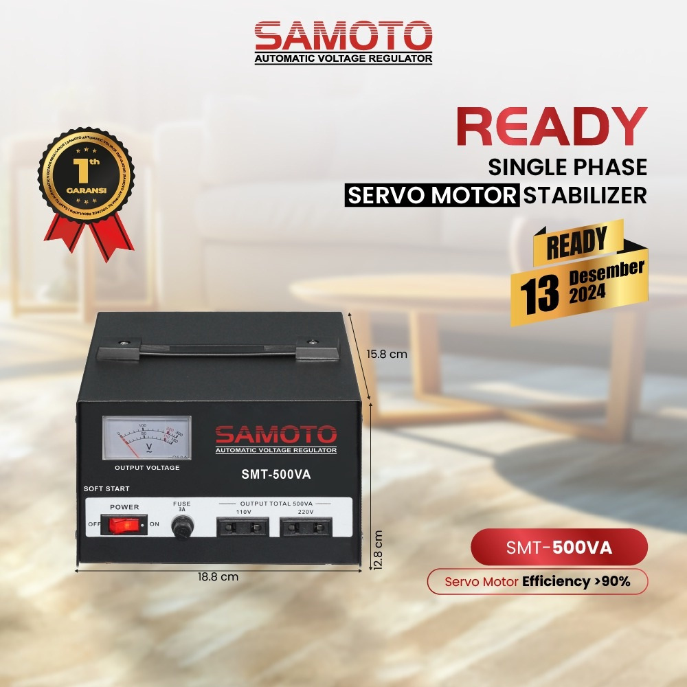 Jual STABILISER LISTRIK SAMOTO SMT500 STAVOL MOTOR STABILIZER SAMOTO ...