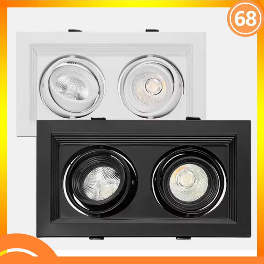 Jual Kap Fitting Lampu Downlight Inbow MR16 Double / Housing MR16 Isi 2 / Downlight MR16 ...