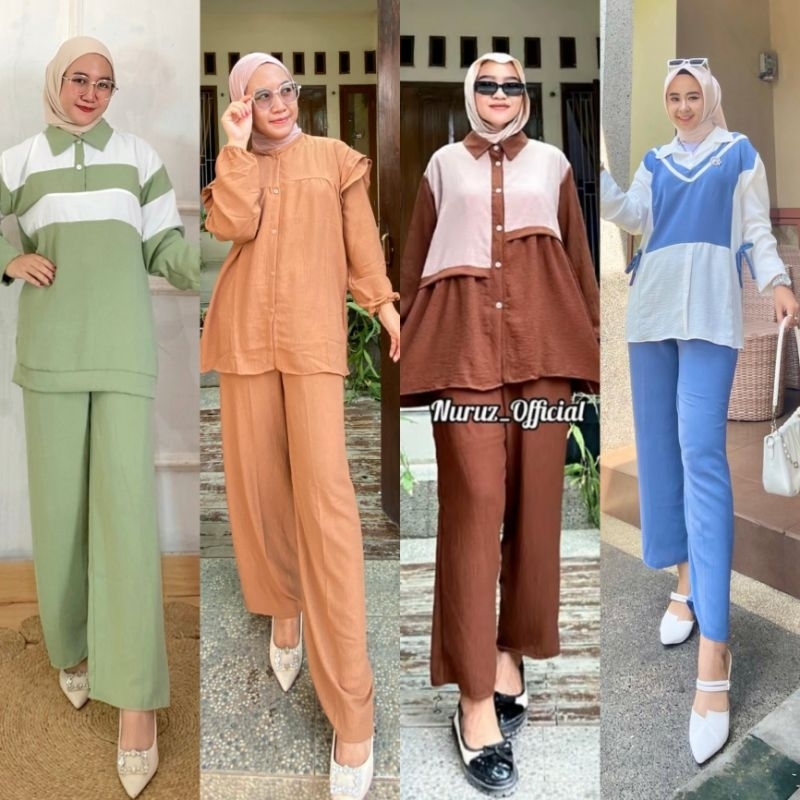 Jual ELFIRA//TANIA//BELLA//REVA SETELAN CRINKLE AIRFLOW KEKINIAN ...