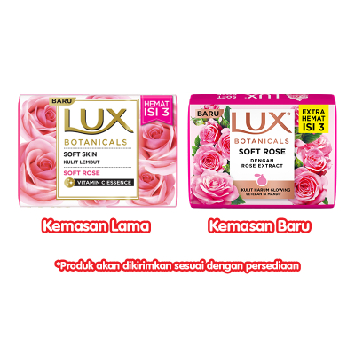 Jual Lux Botanicals Sabun Mandi Batang Soft Rose 3 x70gram | Shopee Indonesia