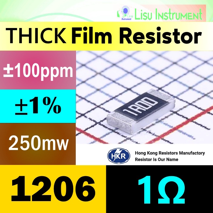 Jual 1Ω 1206 ±1% 250mW SMD Thick Film Resistor 1R00 1R | Shopee Indonesia