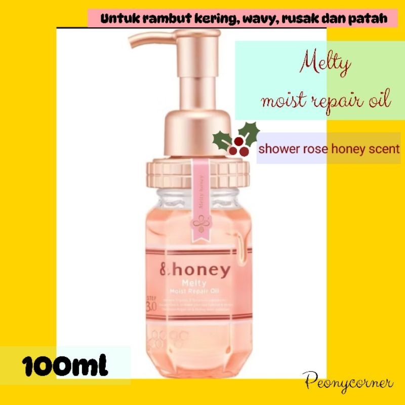 Jual &honey hair oil melty moist repair oil || deep moist || Silky smooth || creamy Ex Damage ...