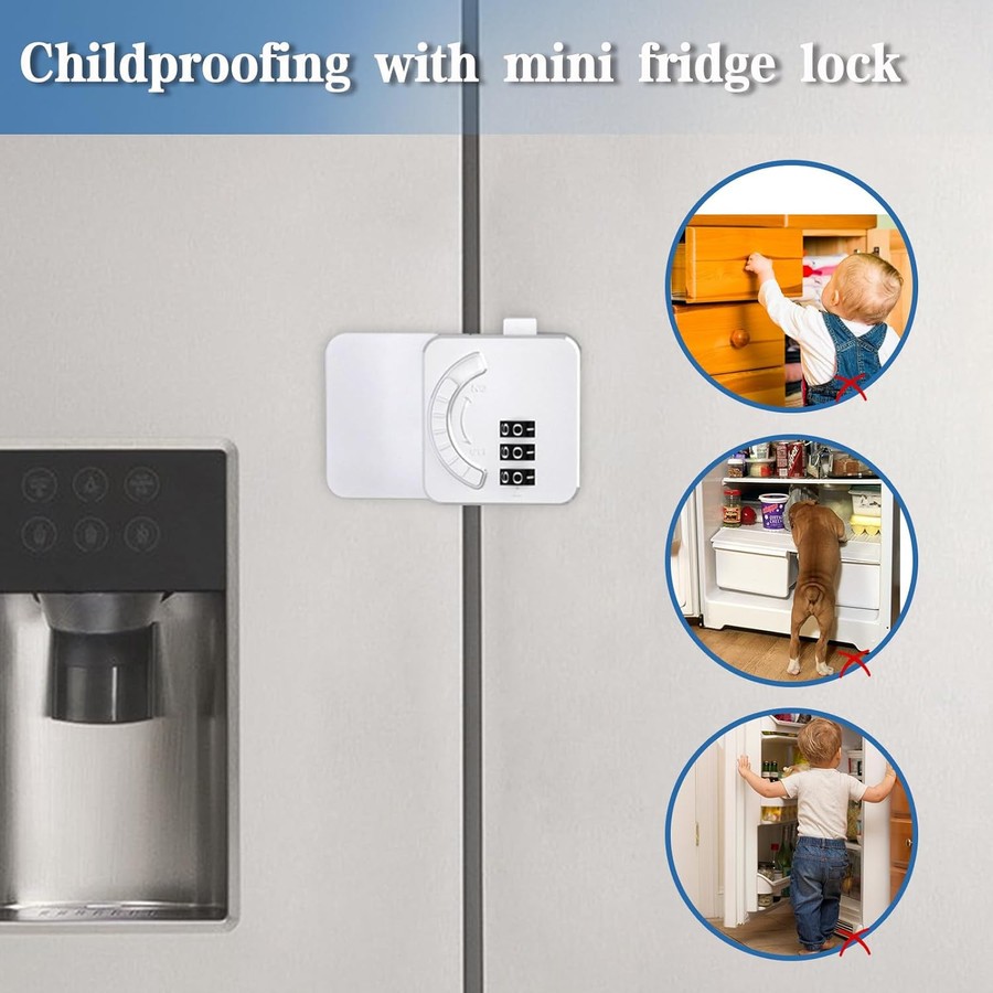 Jual Kunci Kulkas Lemari Laci Safety Lock Password Kode 3 Digit Pintu ...