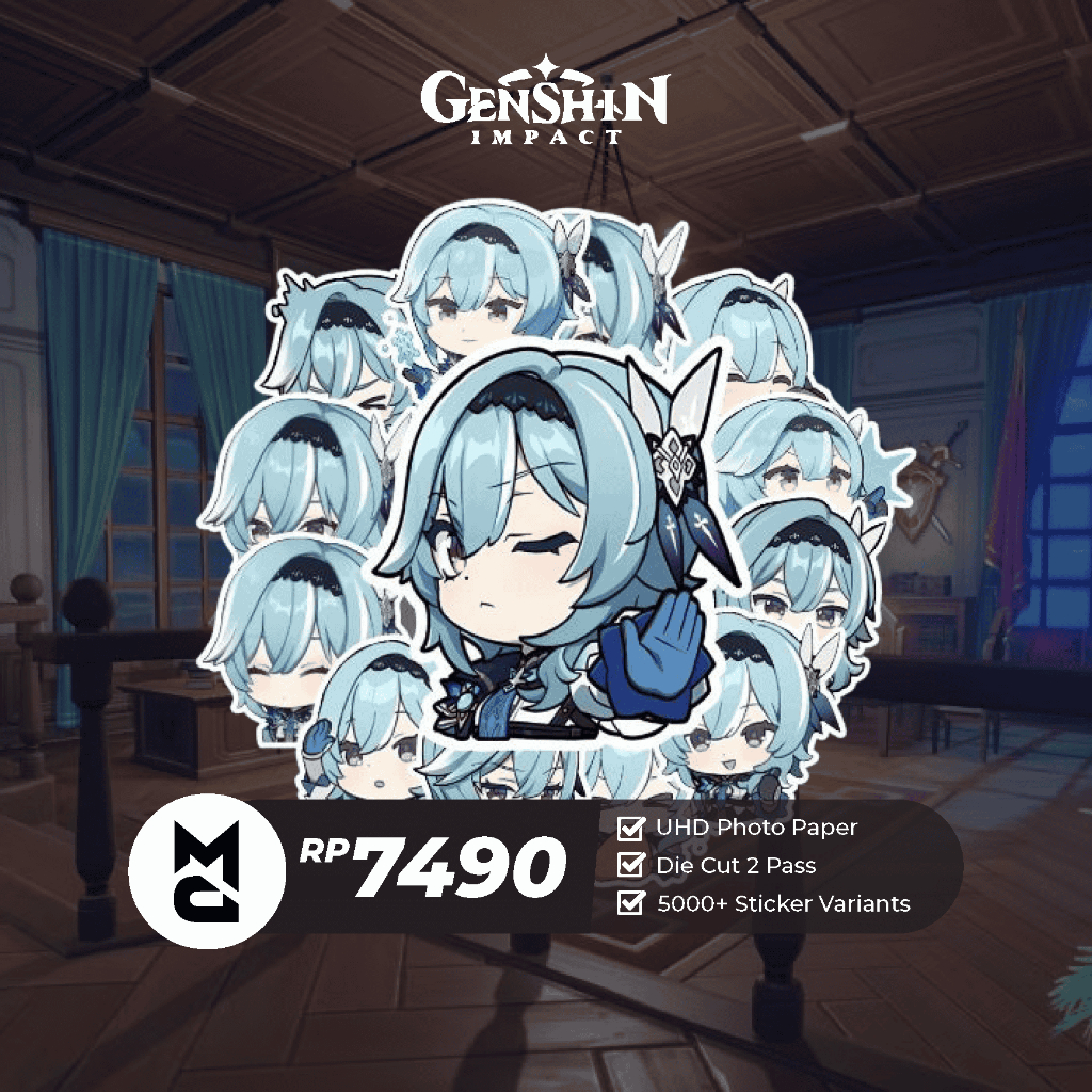 Jual Sticker Genshin Impact Eula Sticker Anime Aesthetic Lucu Sticker ...