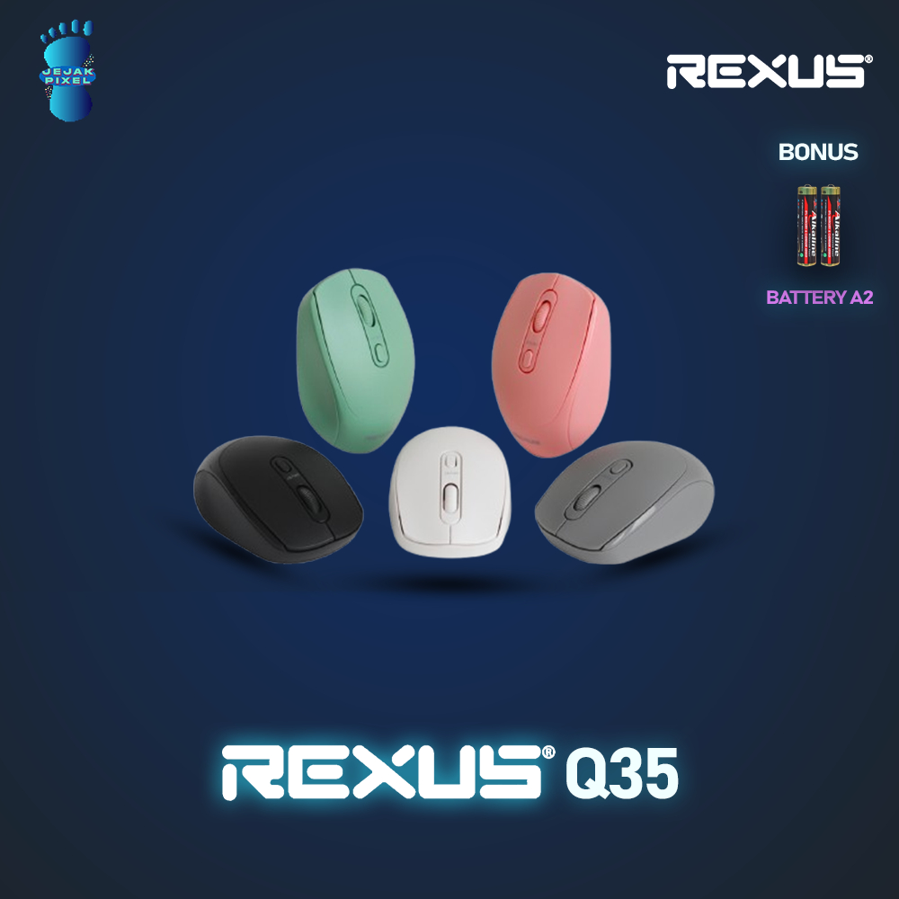 Jual Rexus Q35 Wireless Silent Click Office Mouse | Shopee Indonesia