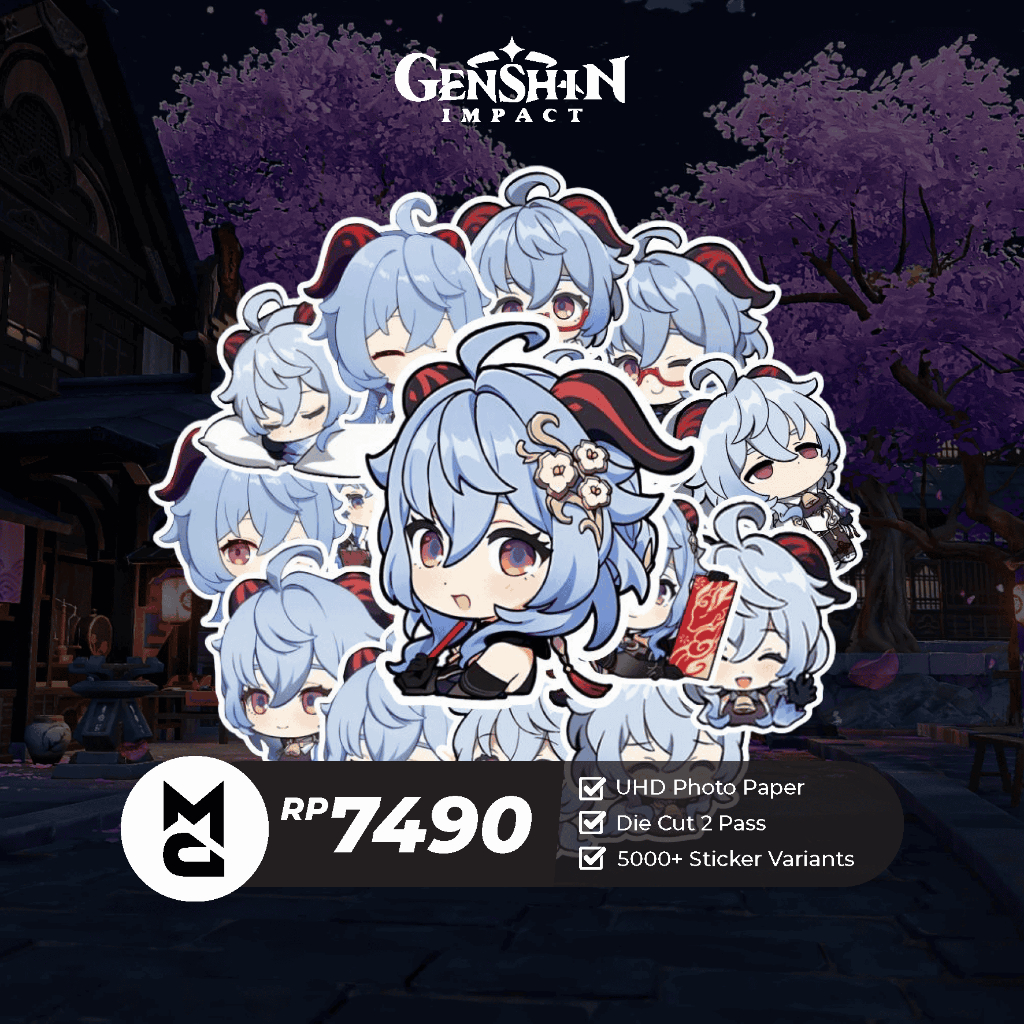 Jual Sticker Genshin Impact Ganyu Sticker Anime Aesthetic Lucu Sticker ...