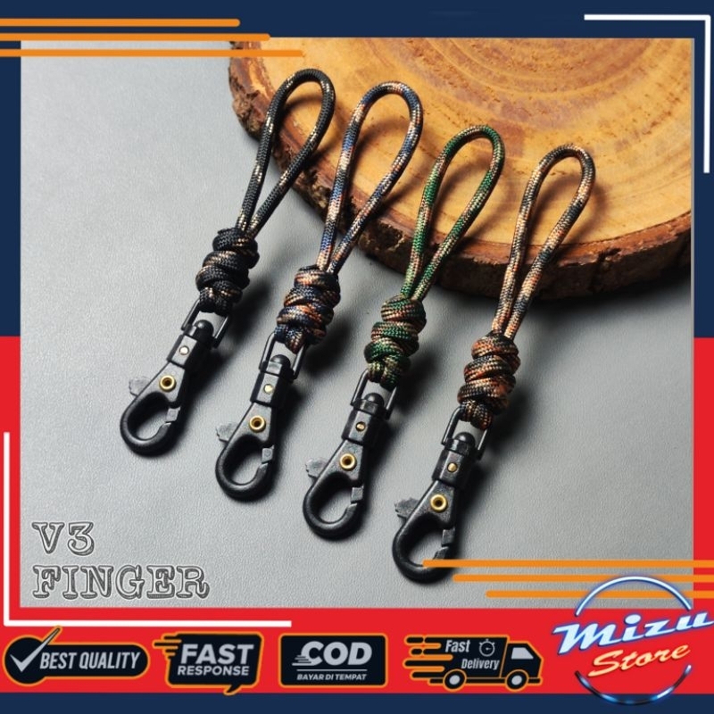 Jual V3 FINGER STRAP PARACORD LANYARD HAND/ WRIST TALI GANTUNGAN HP ...