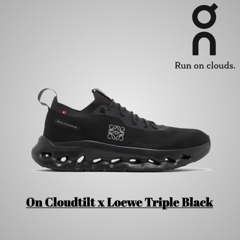 Jual Sepatu On Cloudtilt X Loewe Triple Black | Shopee Indonesia