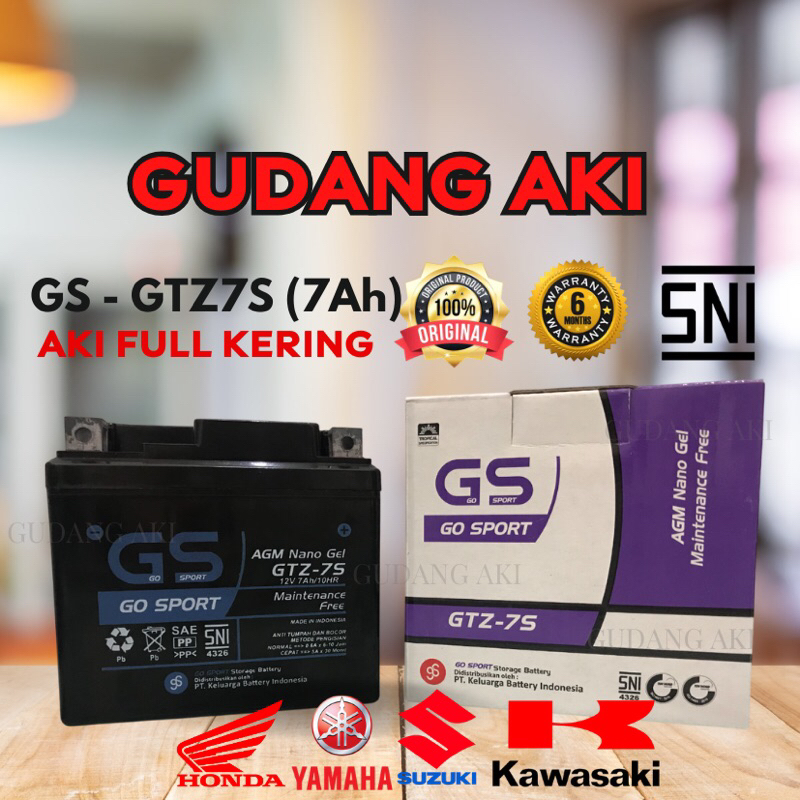 Jual Aki Motor GS Honda Vario 125 GTZ7S Accu Full Kering MF | Shopee Indonesia