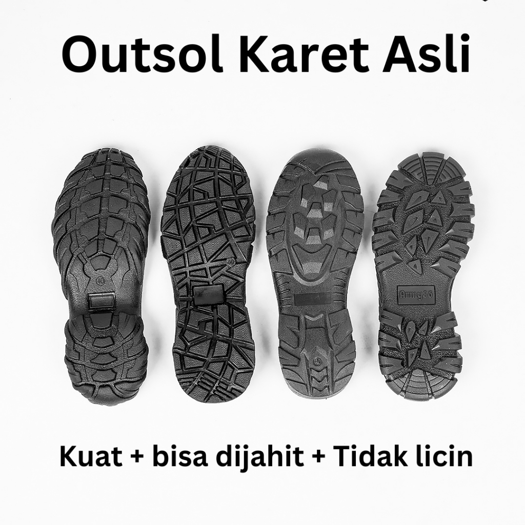 Jual Outsol Sepatu pdl pdh safety boots alas sepatu bahan karet asli ...