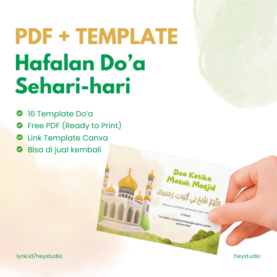 Jual Flash Card Hafalan Doa Sehari-hari Anak Muslim PDF + Link Canva ...