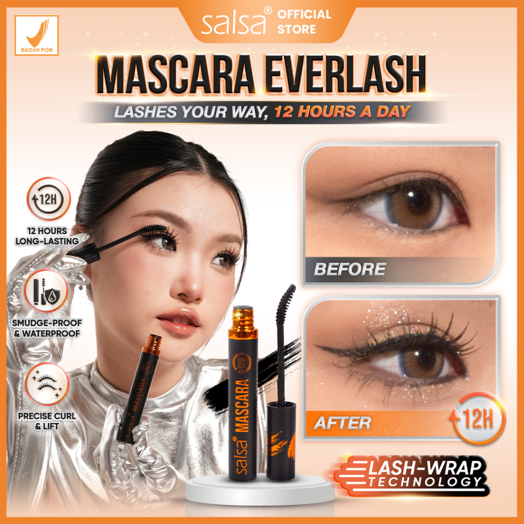 Jual SALSA Everlash Mascara 12H Long-lasting Mascara – Pelentik Bulu Mata | Penebal Bulu Mata ...