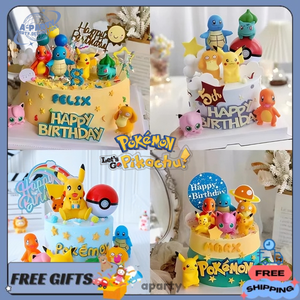 Jual Topper Kue Hiasan Dekorasi Ulang Tahun Tema Pokemon Karakter ...