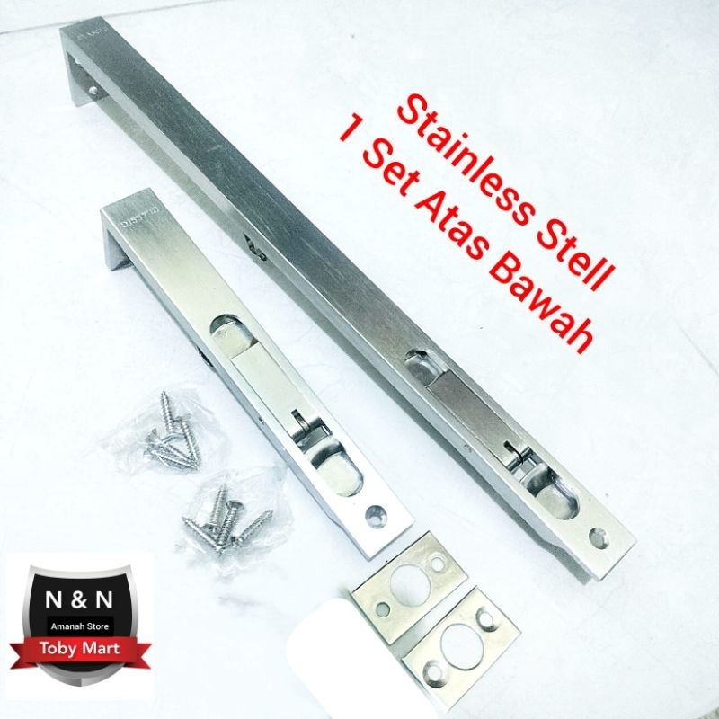 Jual BarreL Bolt Slot tanam 30cm muler / Grendel pintu tanam 1 set ...