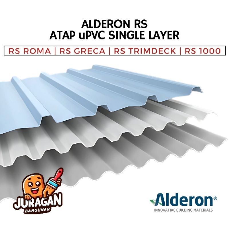 Jual ALDERON RS (Atap uPVC Single Layer) | Atap Single Wall 1.2mm ...