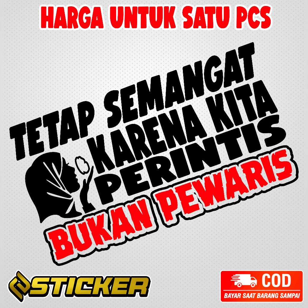 Jual stiker kaca mobil canter stiker kata kata stiker perintis stiker ...